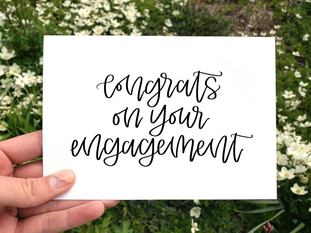 Congrats on Your Engagement Card, Printable Wedding Congrats Card ...