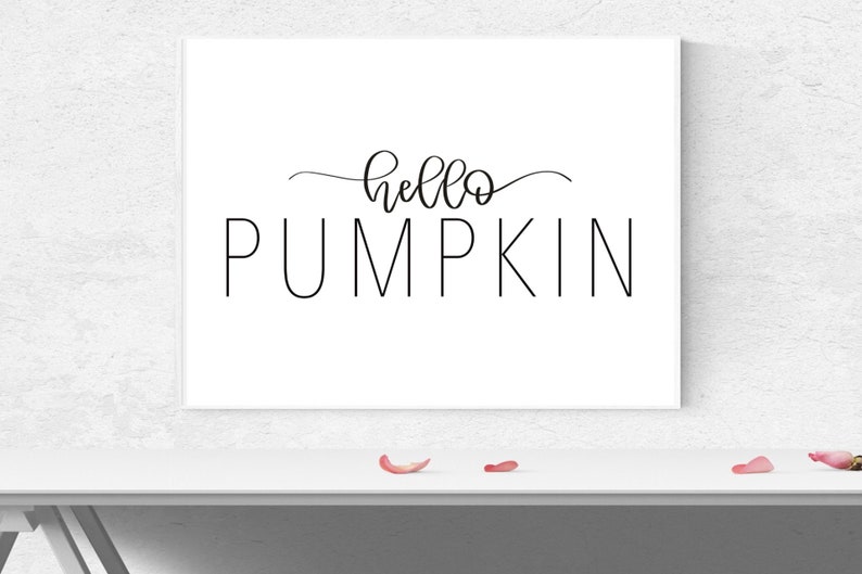 Hello Pumpkin Printable Wall Art, Fall Wall Decor, Fall Decor, Fall ...