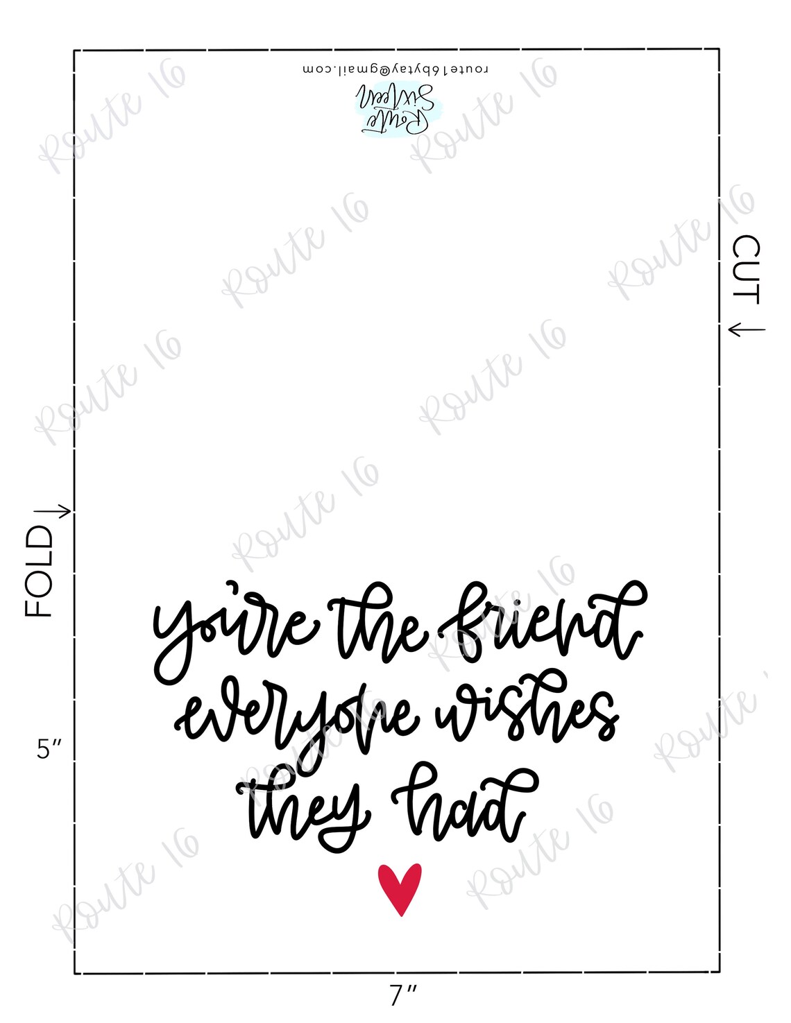 Printable Best Friend Card Cute Card Thinking of You Card - Etsy