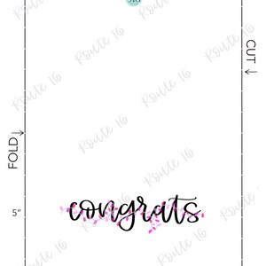 Printable Congrats Card Baby Shower Card Graduation Card | Etsy
