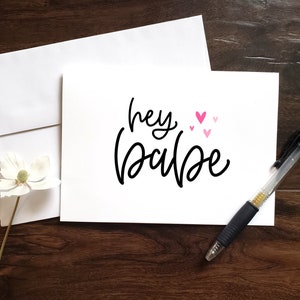Printable Hey Babe Card, Simple Anniversary Card, I Love You Card, Cute ...