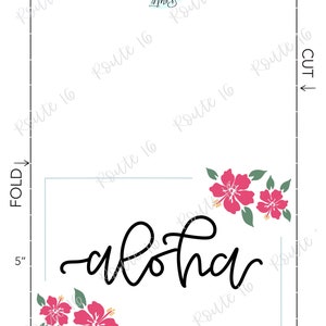 Printable Aloha Card, Instant Download Card, Digital Download Aloha ...