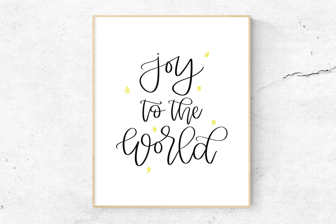 Joy to the World Printable Wall Art, Christmas Decor, Joy to the World ...