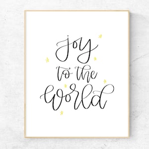 Joy to the World Printable Wall Art, Christmas Decor, Joy to the World ...