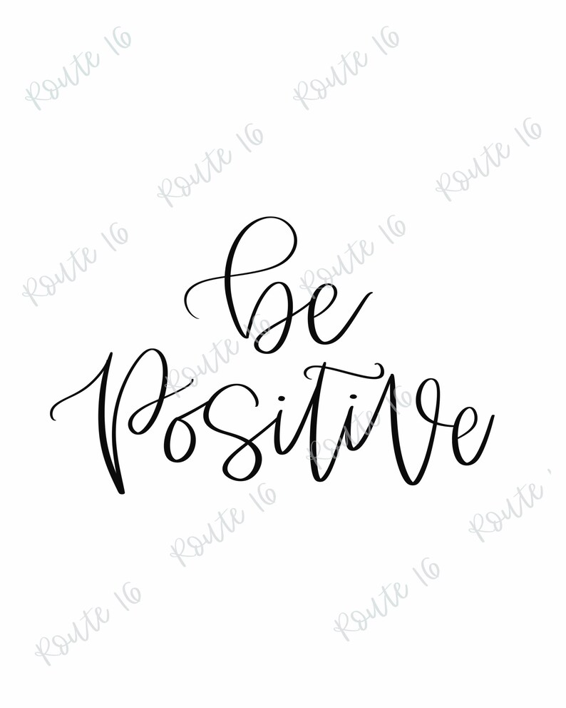 Be Positive Printable Wall Art, Be Positive Sign, Motivational ...
