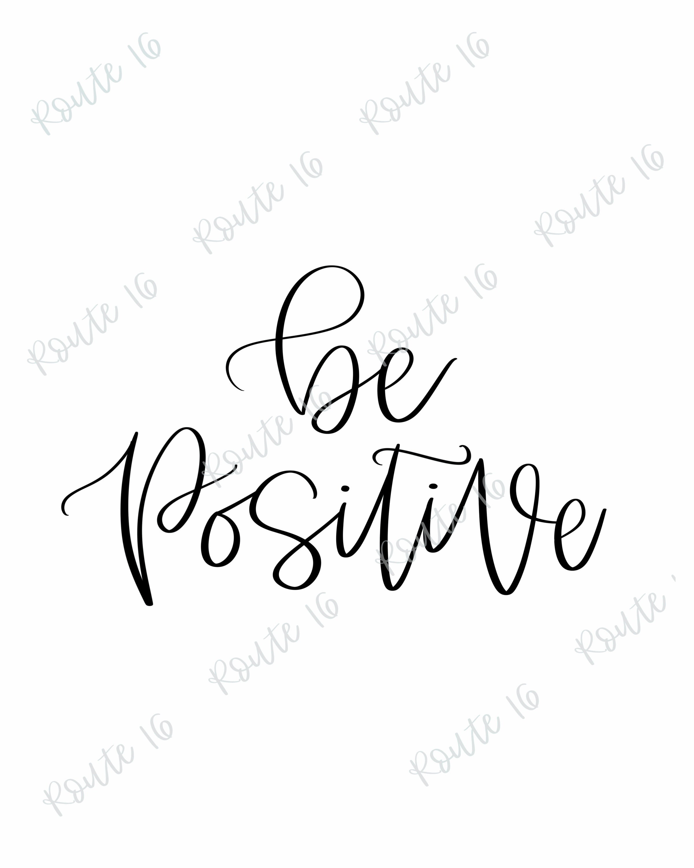 Be Positive Printable Wall Art, Be Positive Sign, Motivational ...