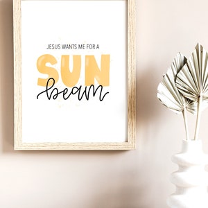 Jesus Wants Me for A Sunbeam Printable Wall Art, LDS Primary Quote ...