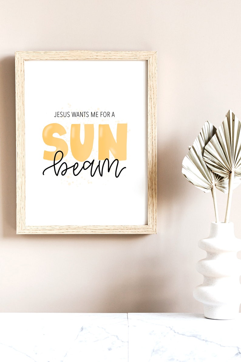 Jesus Wants Me for A Sunbeam Printable Wall Art, LDS Primary Quote ...