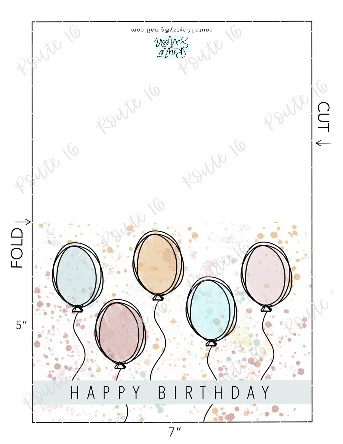 Printable Balloon Happy Birthday Card, Kid Birthday Card, Friend ...