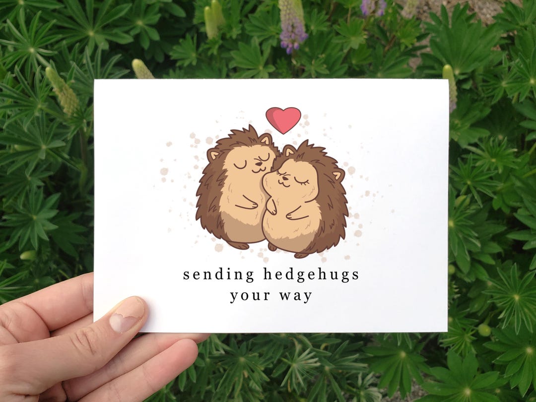 Printable Sending Hedgehugs Card, Thinking of You Card, Encouragement ...