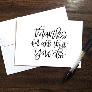 Thanks for All That You Do Printable Thank You Card, Proud of You Card ...