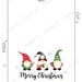 Printable Gnome Christmas Card, Cute Merry Christmas Card, Neighbor ...