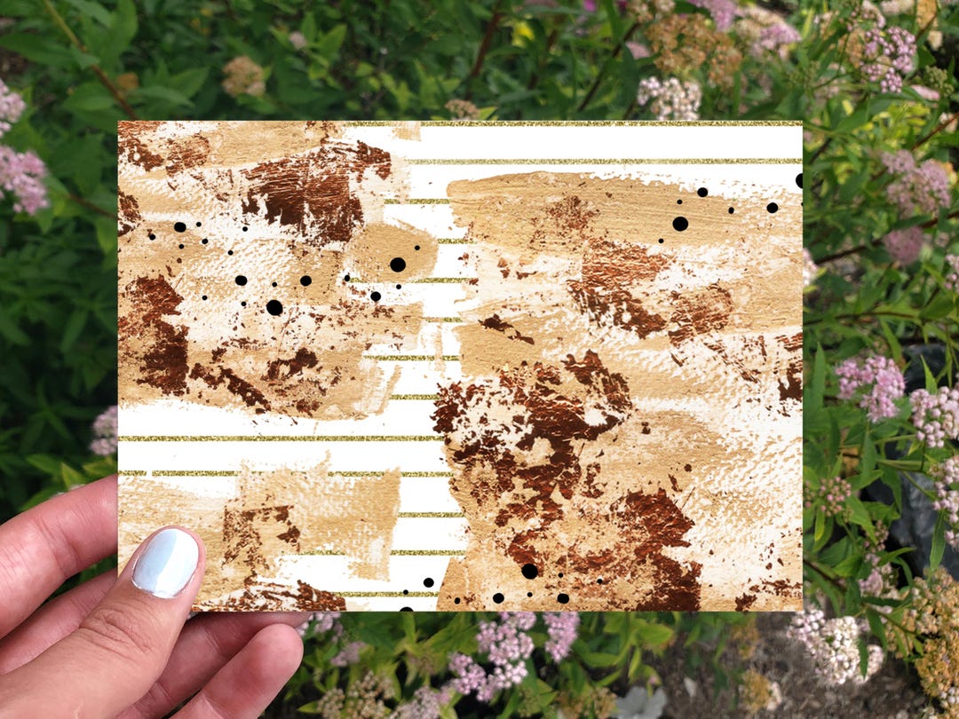 Printable Gold Themed Card, All Occasion Card, Digital Download Blank ...