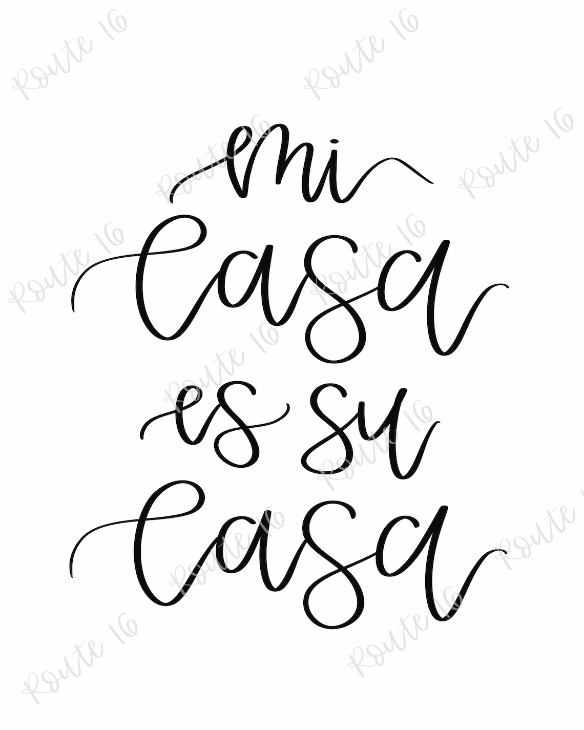 Mi Casa Es Su Casa Printable Wall Art Entryway Sign Modern - Etsy