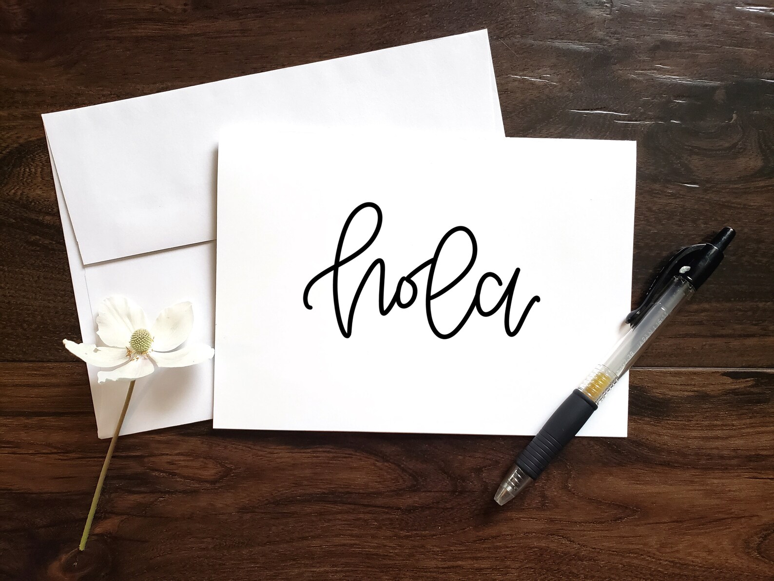 Printable Hola Card, Digital Download Hello Card, Minimalist Greeting ...