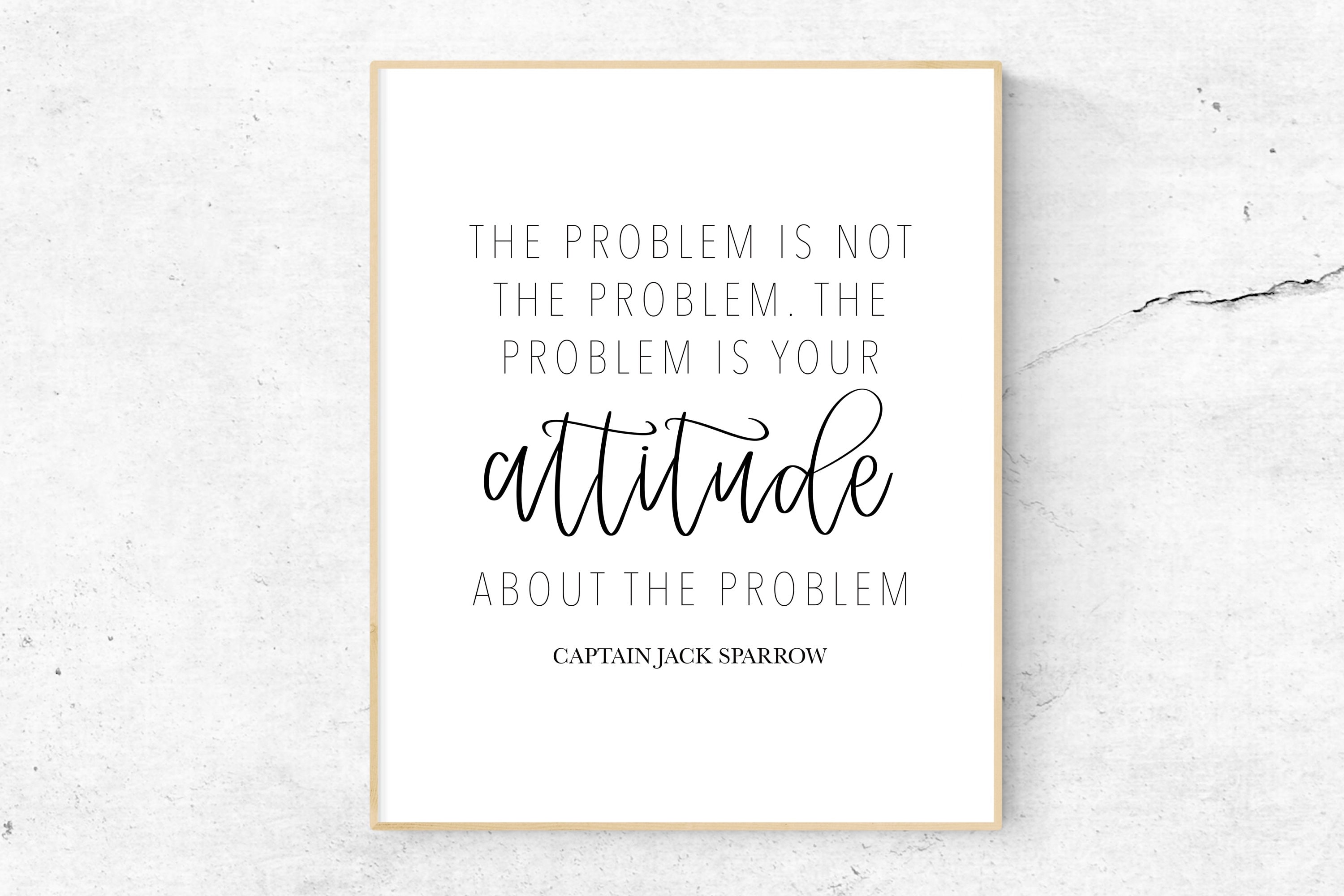 The Problem is Not the Problem Captain Jack Sparrow Wall Art - Etsy
