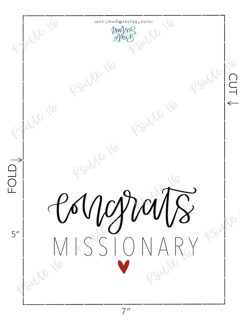 Printable Congrats Missionary Card, Called to Serve, Missionary ...