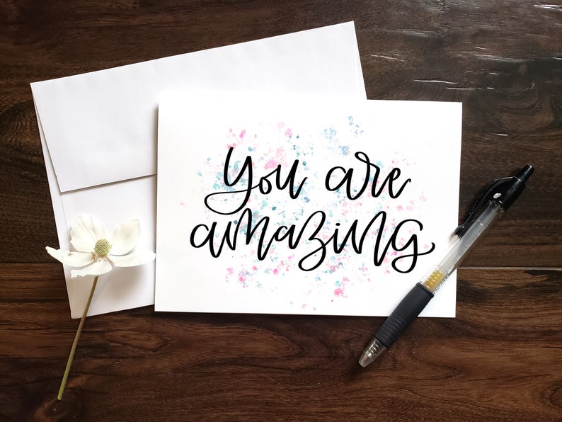 Printable You Are Amazing Card Thinking of You Card Congrats - Etsy