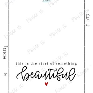Printable This is the Start of Something Beautiful Card, Baby Shower ...