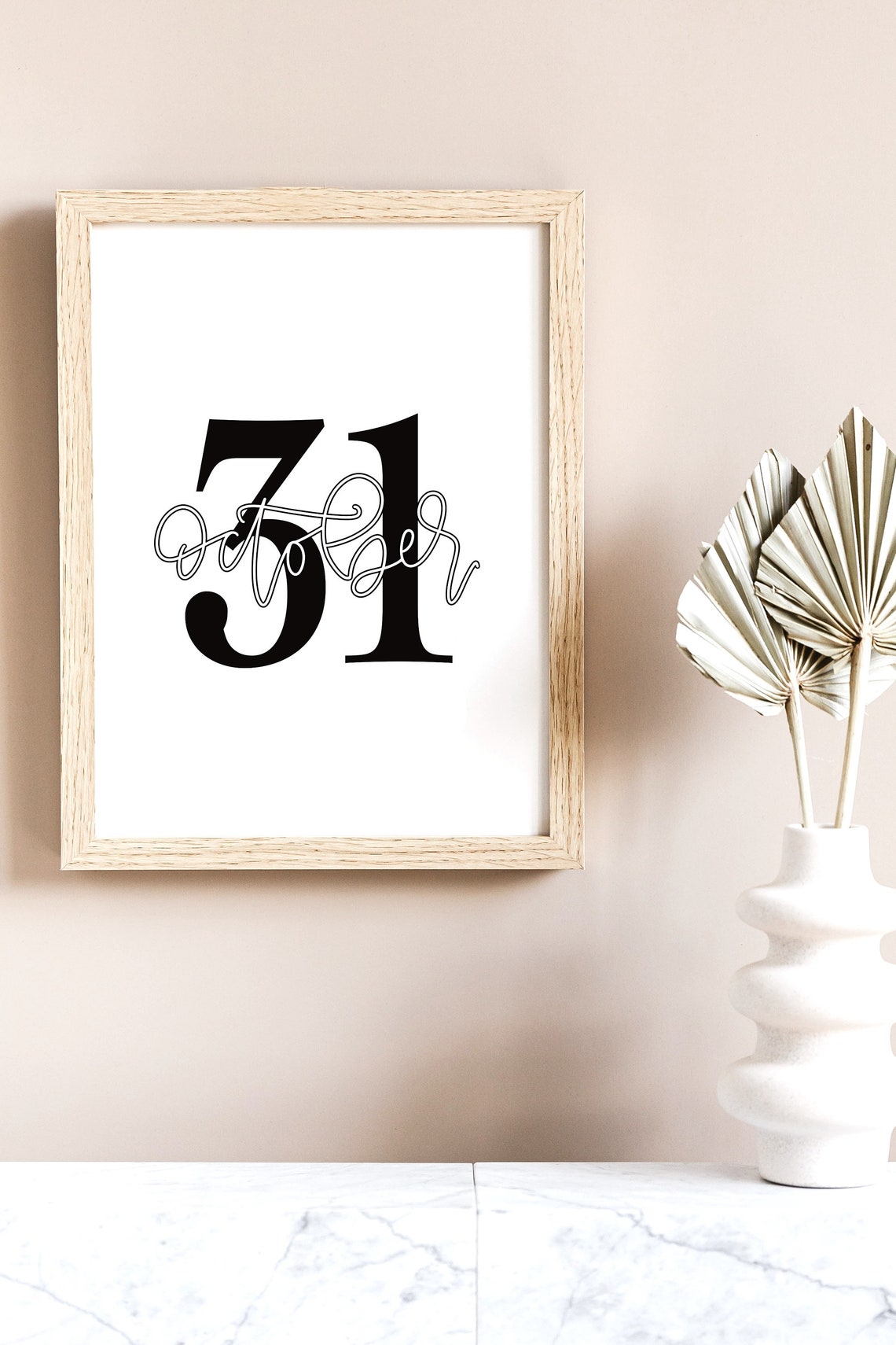 October 31 Printable Halloween Wall Art Halloween Sign - Etsy