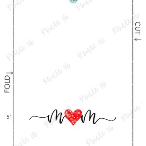 Printable Mother’s Day Card, Heart Card for Mom, Bday Card for Her ...