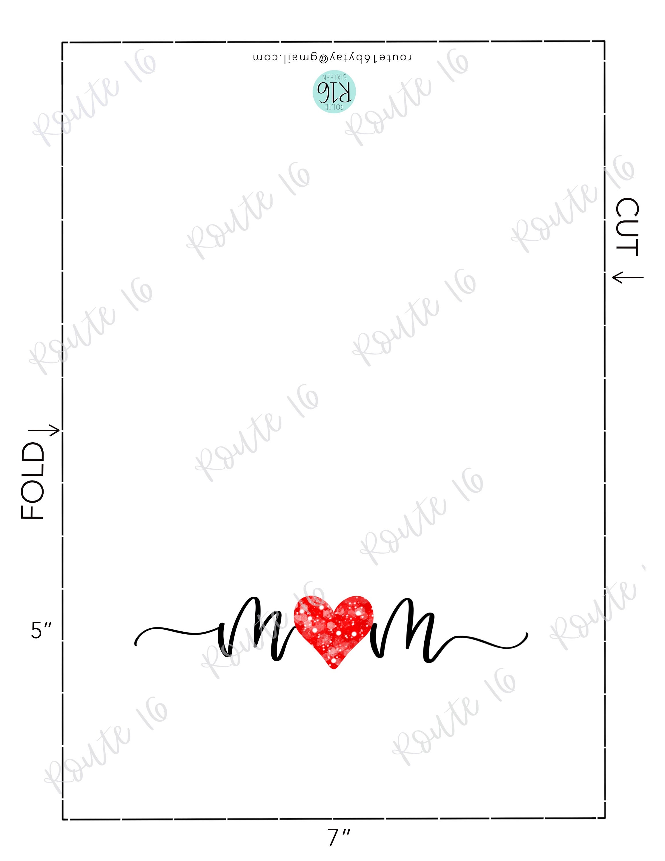 Printable Mother’s Day Card, Heart Card for Mom, Bday Card for Her ...