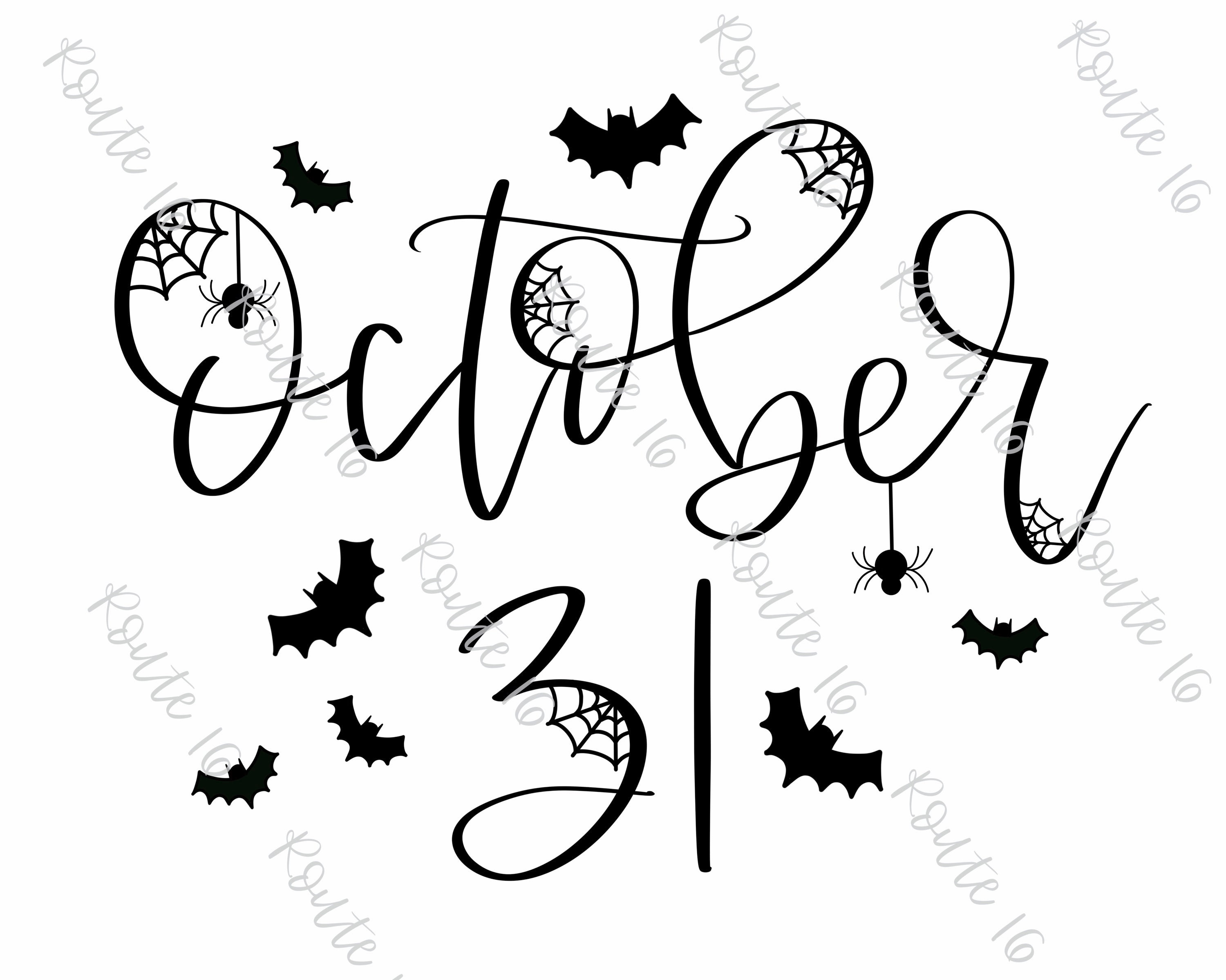 October 31 Printable Wall Art October 31st Wall Decor | Etsy