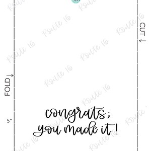 Congrats You Made It Card Printable Graduation Card New Job | Etsy