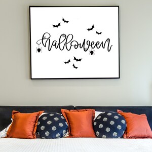 Halloween Printable Wall Art, Halloween Wall Decor, Halloween Decor ...