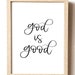 God is Good Printable Wall Art, Christian Wall Art, God is Good Sign ...