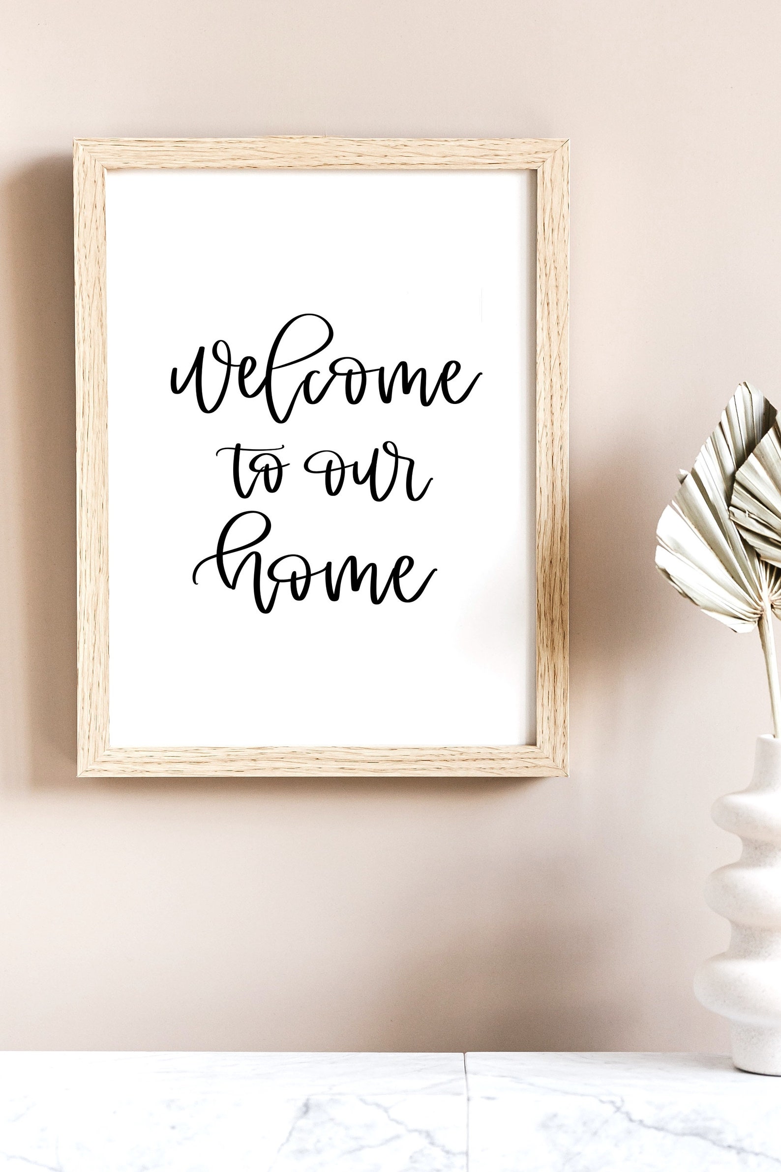 Welcome To Our Home Printable Wall Art Entryway Sign Welcome | Etsy