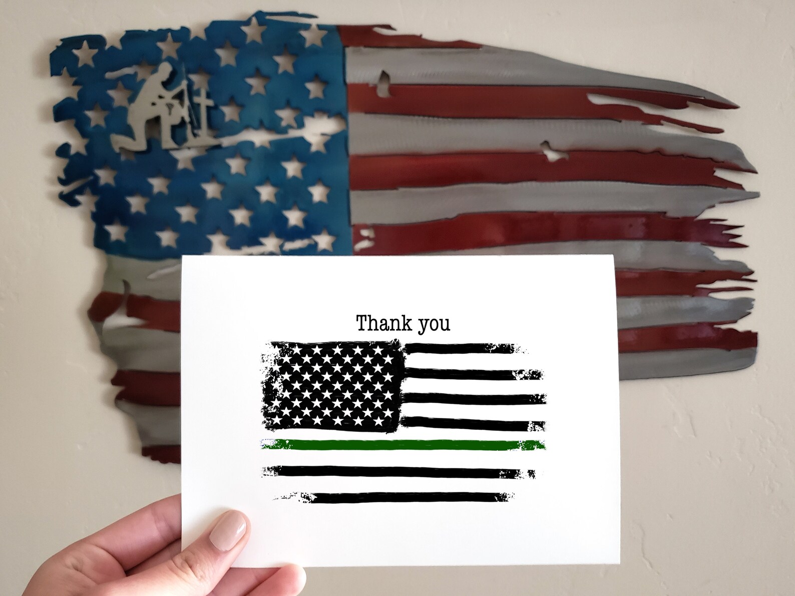 Military Thank You Card, Patriotic Thank You Card, Digital Download ...