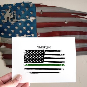 Military Thank You Card, Patriotic Thank You Card, Digital Download ...
