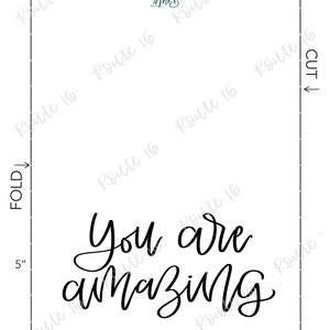 You Are Amazing Card, Encouragement Card, Proud of You Card, Printable ...