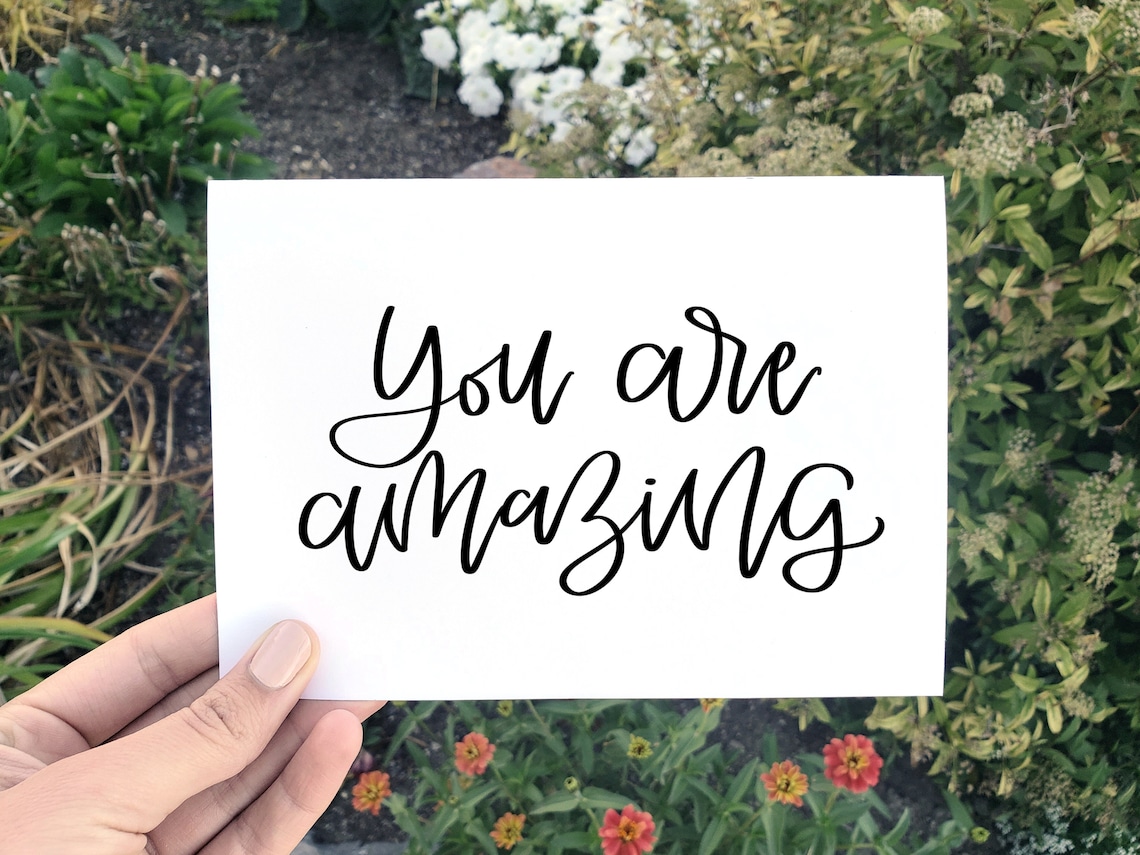 You Are Amazing Card, Encouragement Card, Proud of You Card, Printable ...