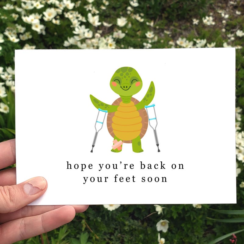 Get Well Broken Foot Card - Etsy
