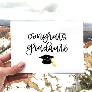 Congrats Graduate Card Instant Download Graduation Card | Etsy