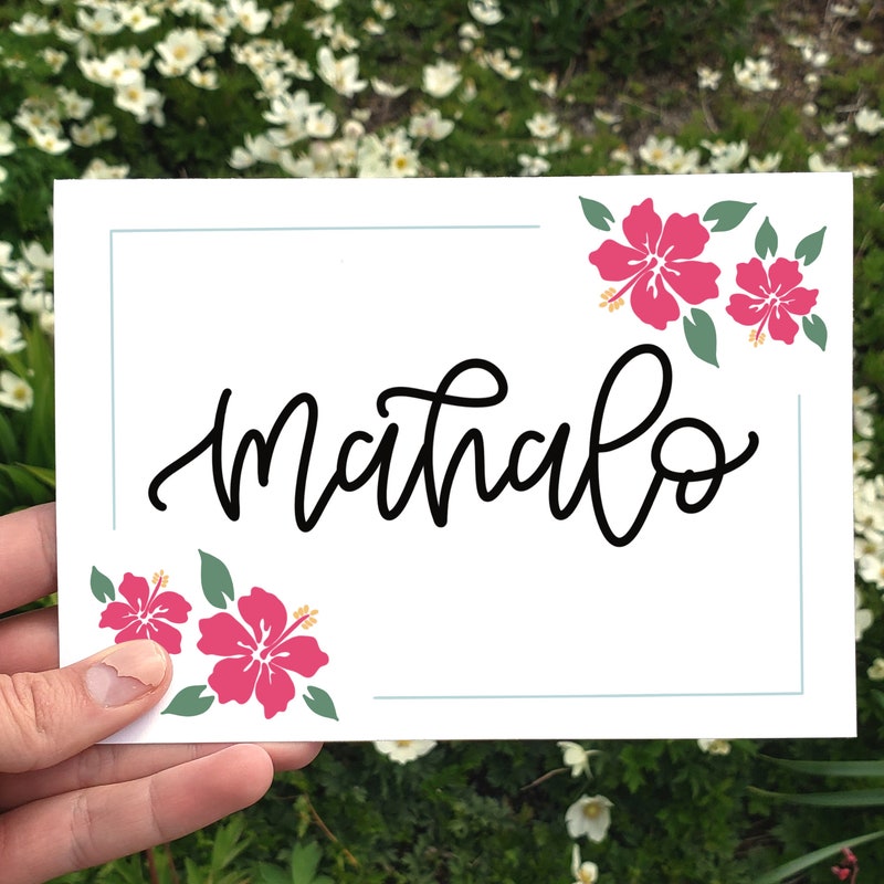 Mahalo Thank You Cards - Etsy