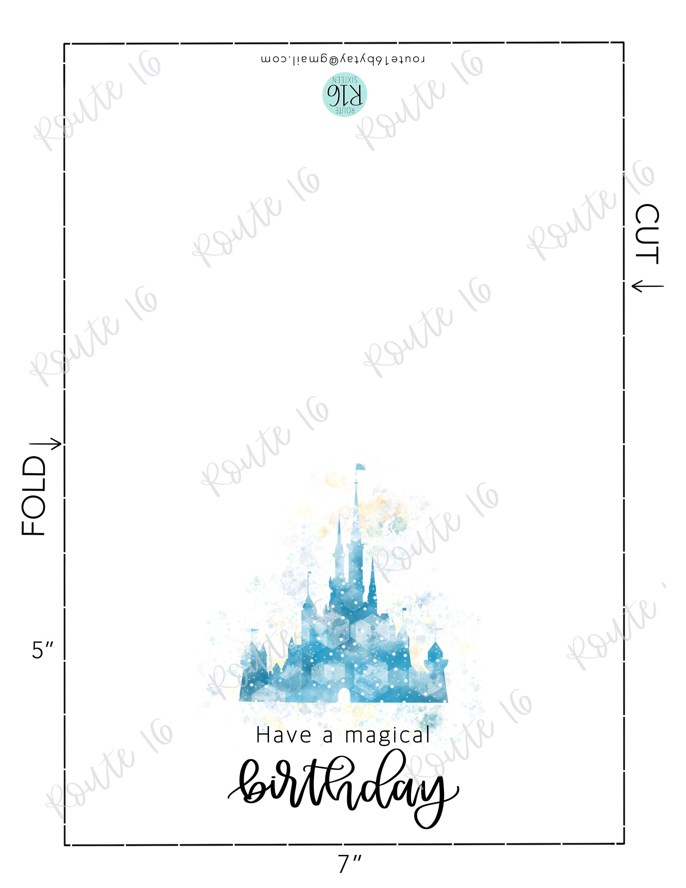 Have A Magical Birthday Card Disney Birthday Card Printable | Etsy