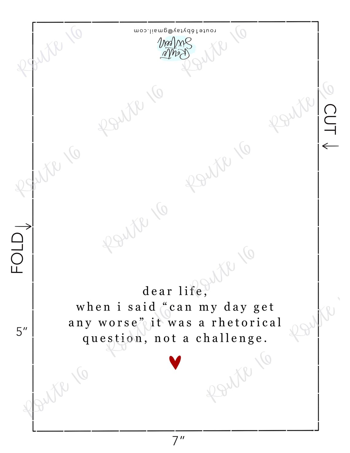 Printable Funny Sympathy Card, Thinking of You Card, Dear Life Card ...