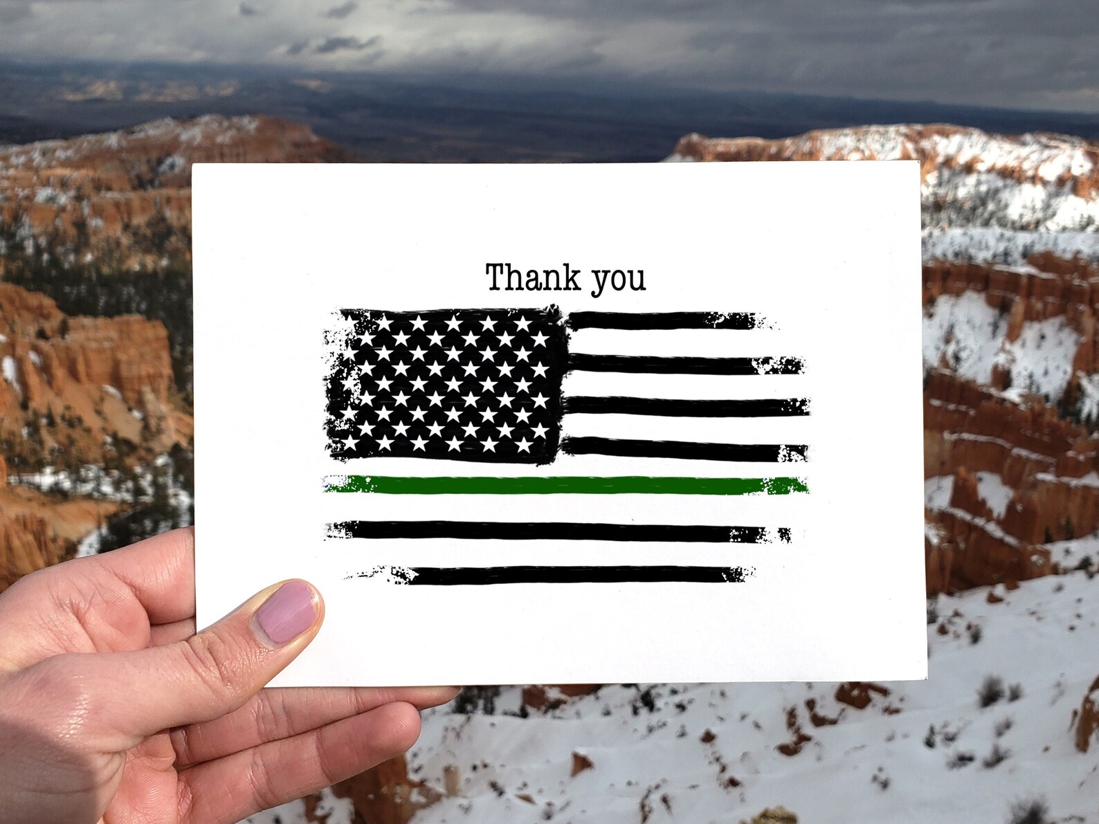 Military Thank You Card, Patriotic Thank You Card, Digital Download ...