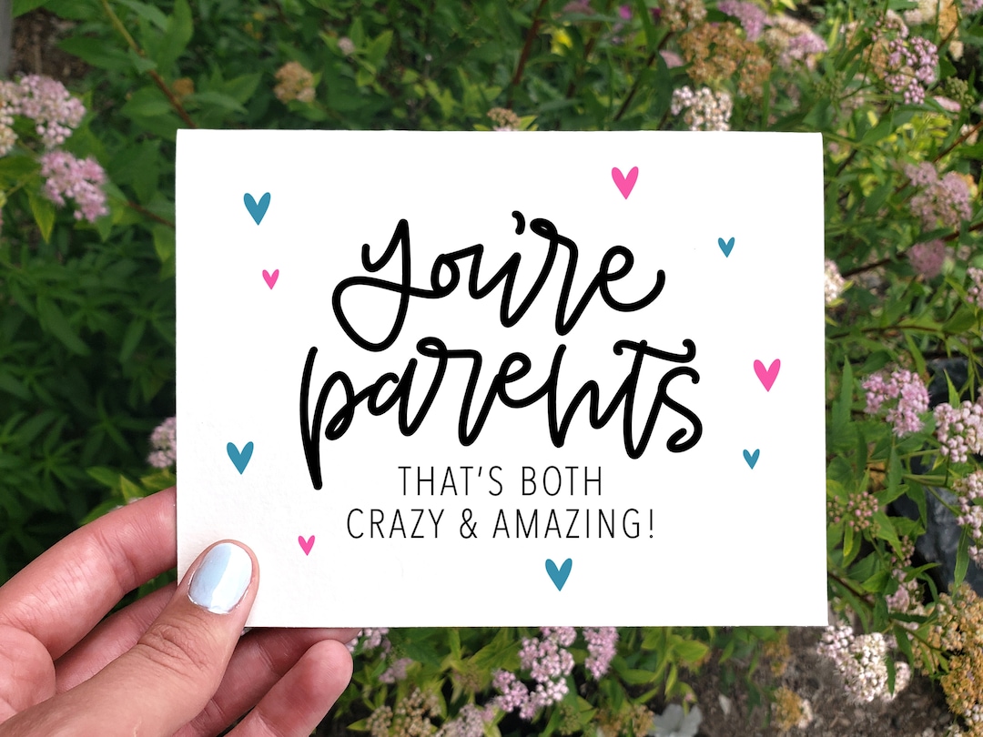 Printable You're Parents Card, Minimalist Baby Shower Card, New Mom ...