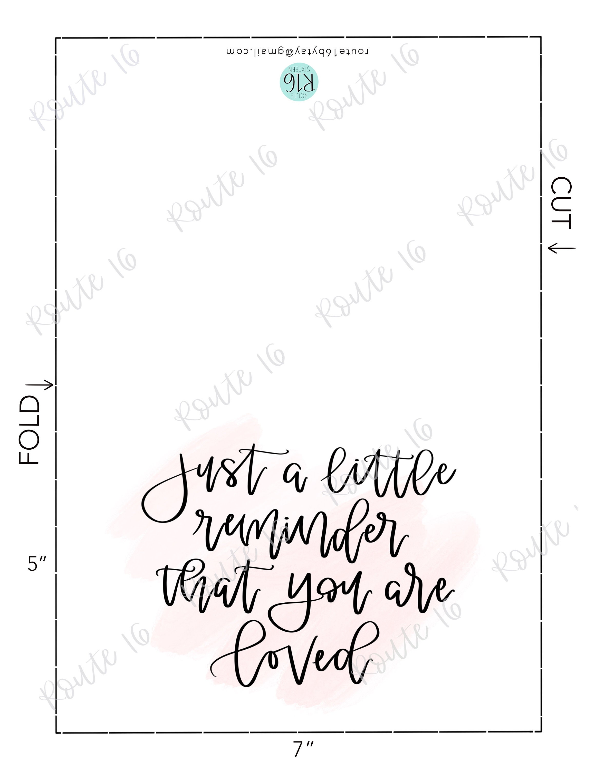 Just A Little Reminder That You Are Loved I Love You | Etsy