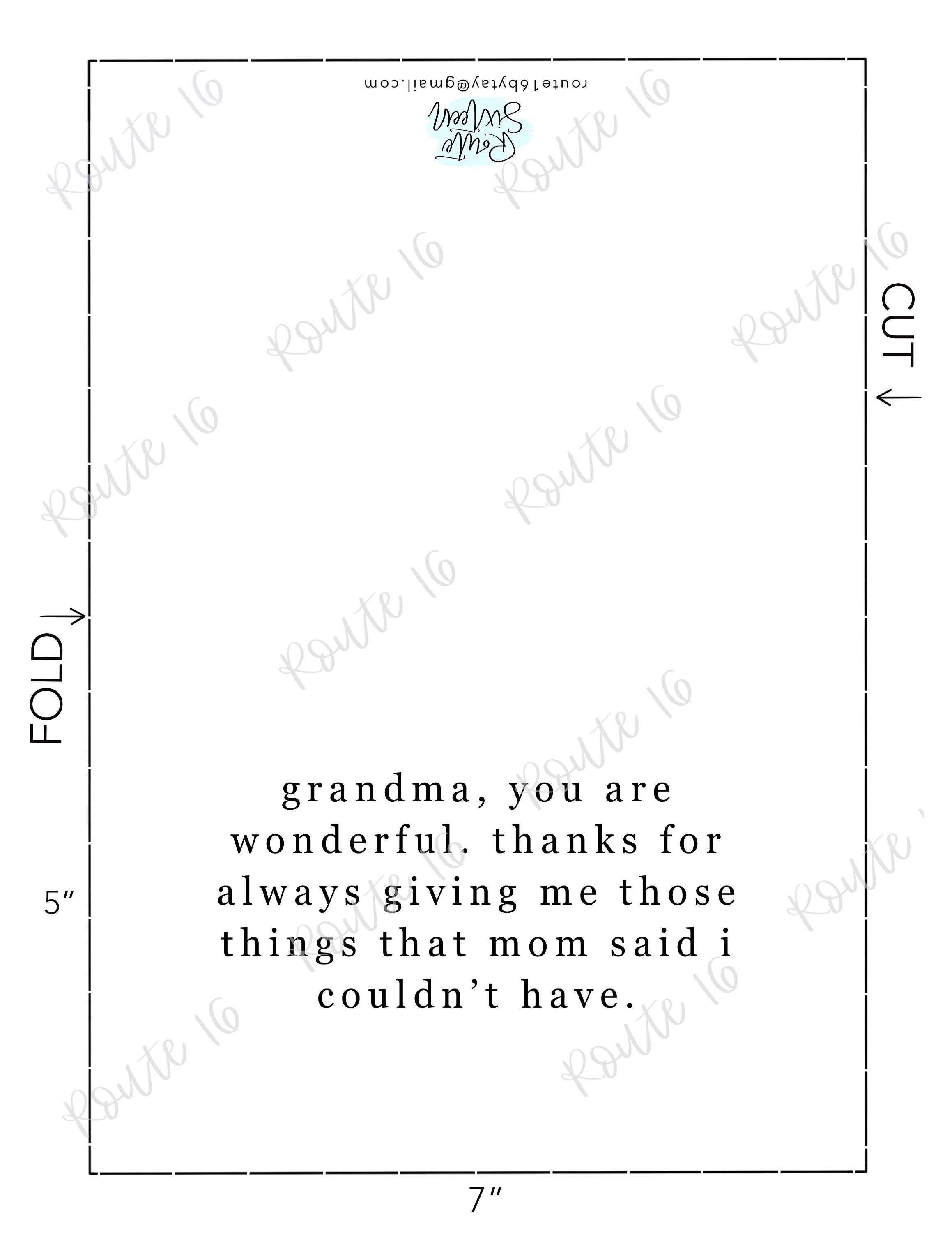 Grandma You Are Wonderful, Printable Funny Mothers Day Card for Grandma ...