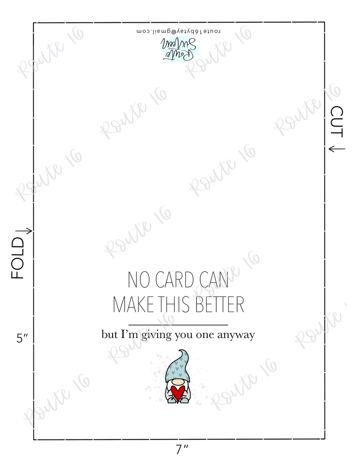 No Card Can Make This Better Card, Printable Sympathy Card, Thinking of ...