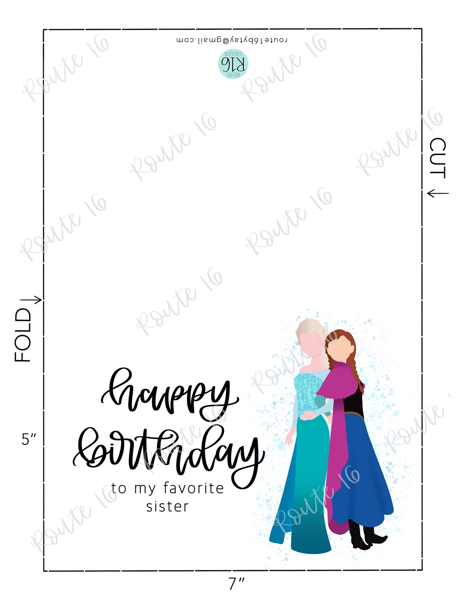 Printable Birthday Card Elsa And Anna Card Frozen Card Card | Etsy