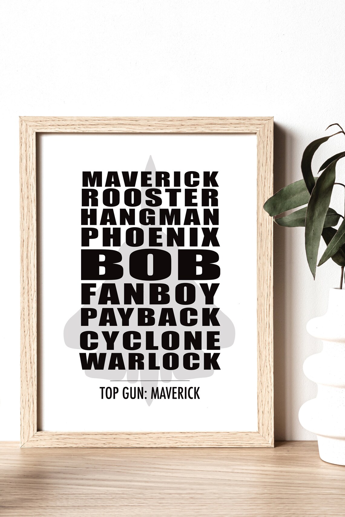 Top Gun Maverick Call Signs Printable, Top Gun Wall Art, Pete Mitchell ...