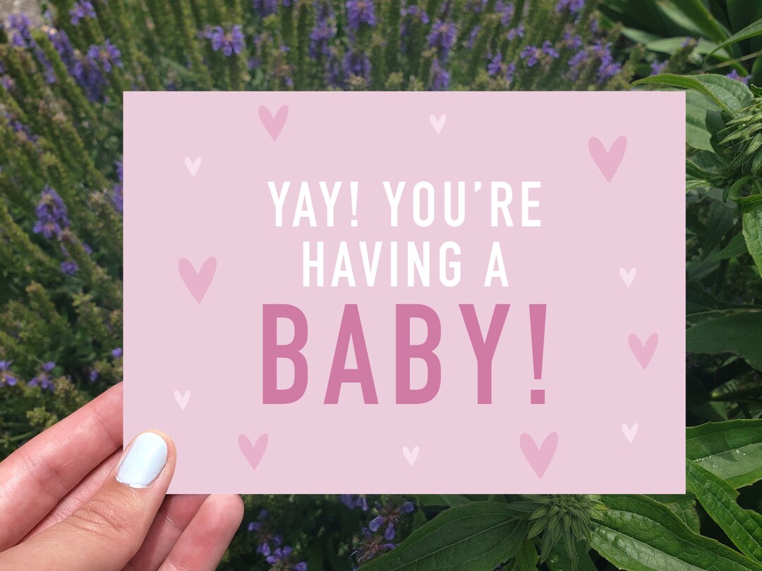 Printable Yay You're Having A Baby Card, Cute Baby Shower Card, New Mom ...