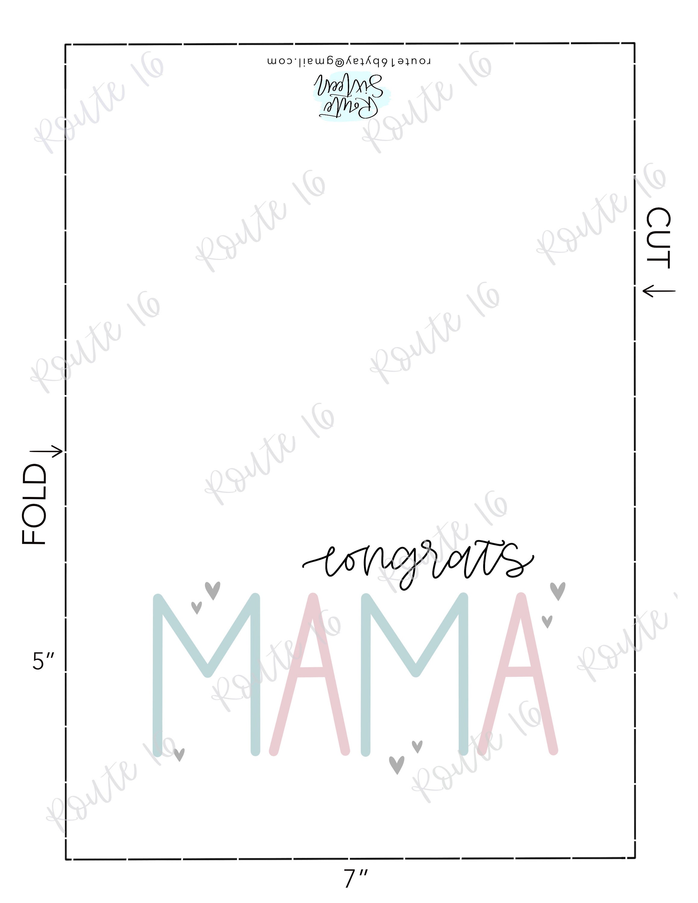 Printable Congrats Mama Card, Minimalist Baby Shower Card, New Mom Card ...