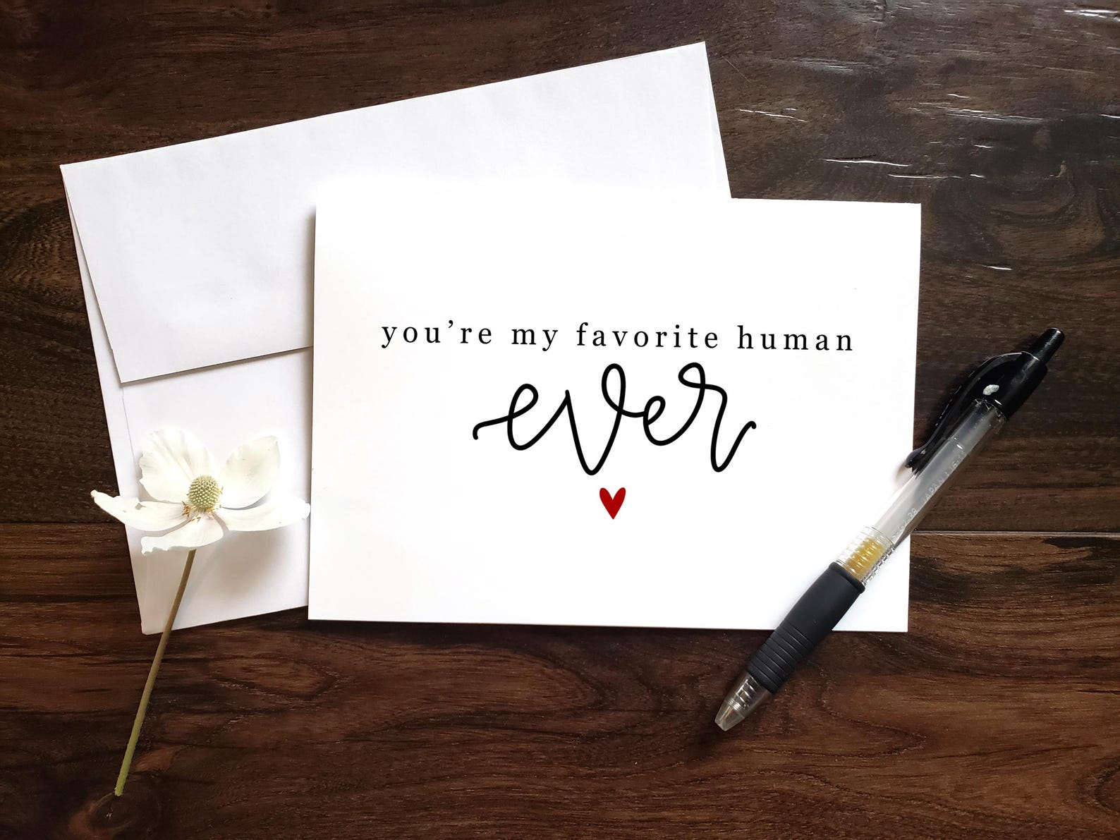 Printable You're My Favorite Human Ever Card, Thank You Card for Sister ...